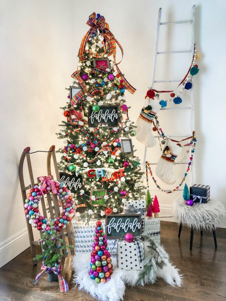 How to Create a Colorful Christmas Tree FALALALA Theme