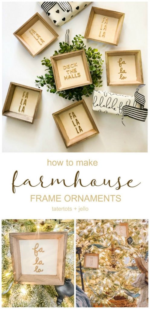 Farmhouse Christmas Sign Ornaments and 24 DIY Ornament Ideas