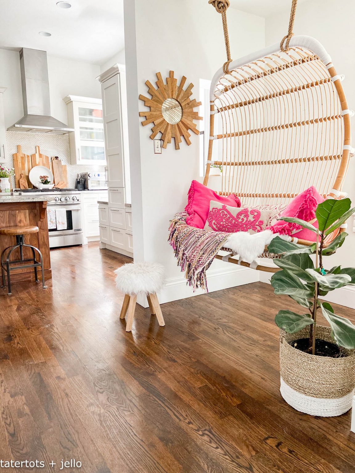 Colorful Boho Cottage Spring Home Tour - easy DIY ideas!