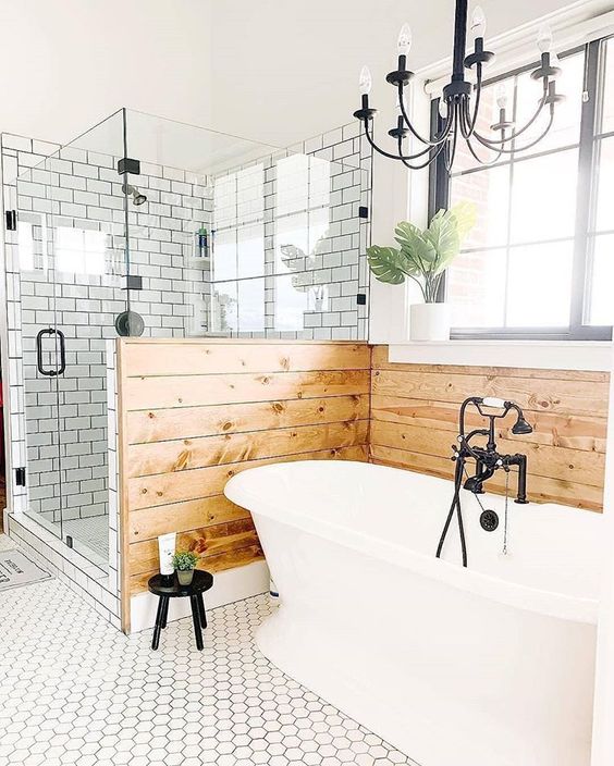 20 Modern Farmhouse And Cottage Bathroom Tile Ideas 