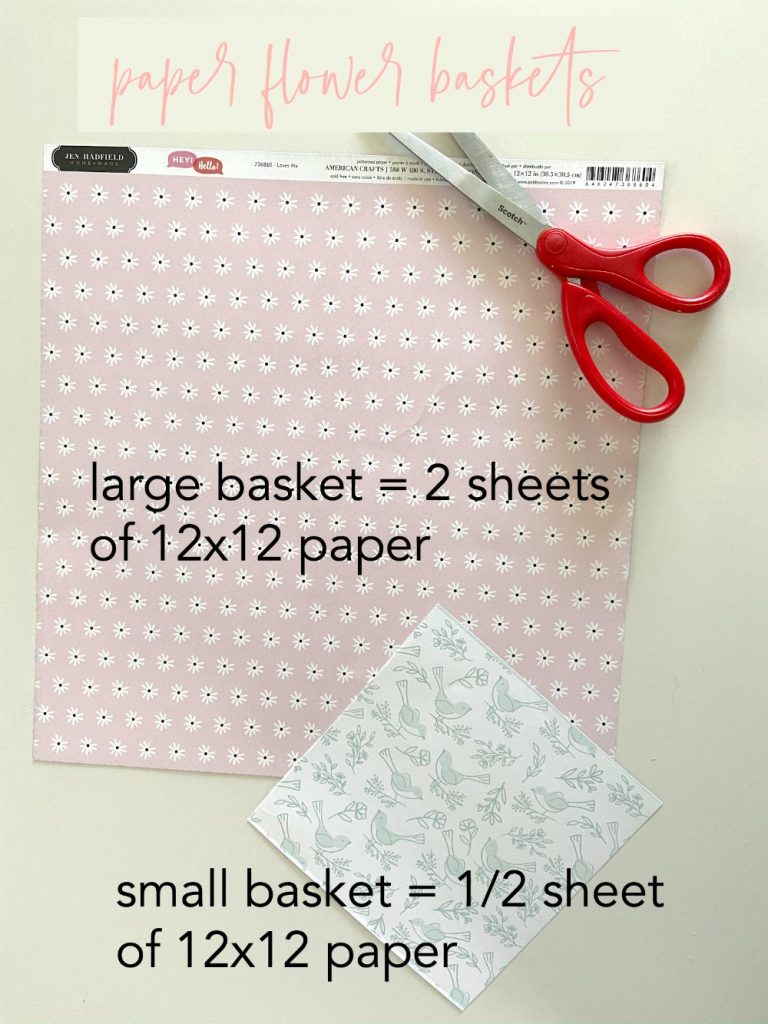 Paper Flower Gift Baskets for Spring or Easter - Tatertots and Jello