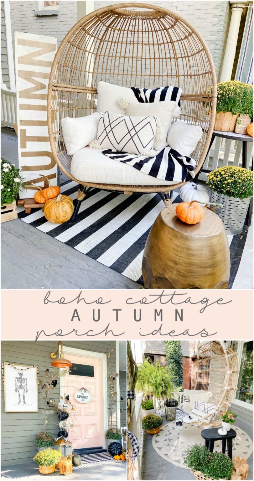 Boho Cottage Fall Porch Ideas - Tatertots and Jello