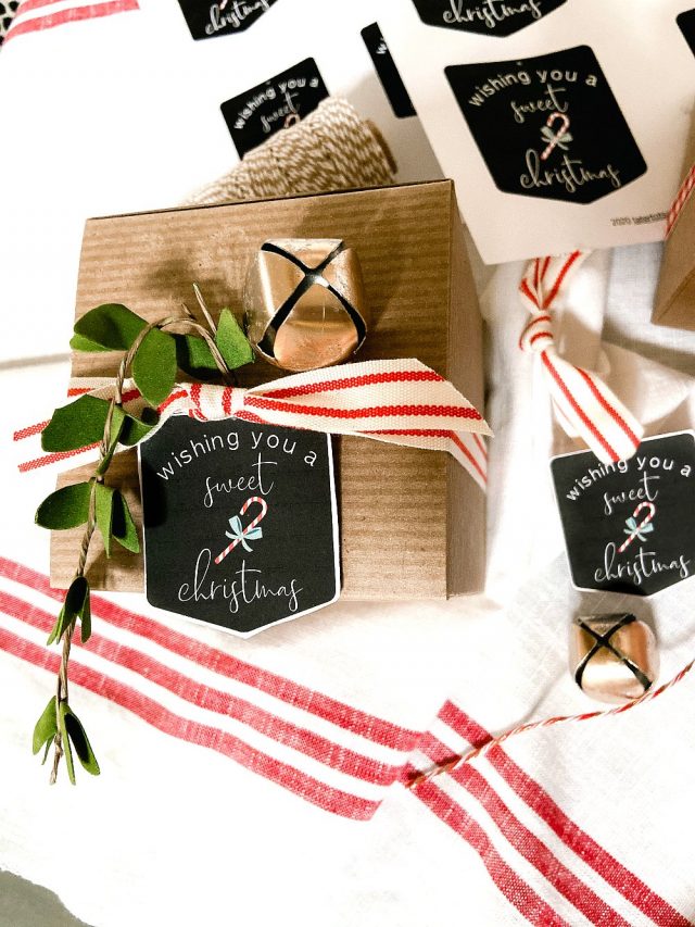 Candy Cane Printable Christmas Gift Tags Holiday