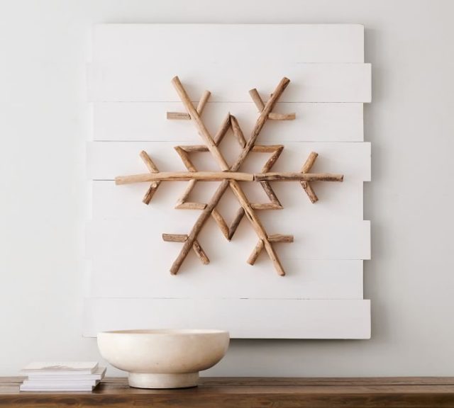 DIY Wood Snowflake Art - Tatertots and Jello