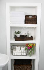 15 Between the Studs Bathroom Storage Ideas for small spaces