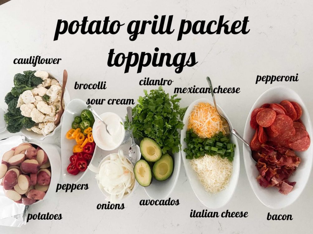 Vegetable Grill Packets and Topping Bar -- Low-Carb and Keto Options!