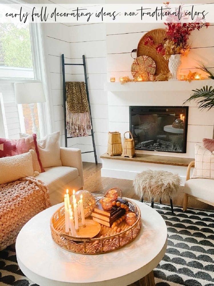 Easy Early Fall Decorating Ideas - summer to fall decor with no pumpkins!