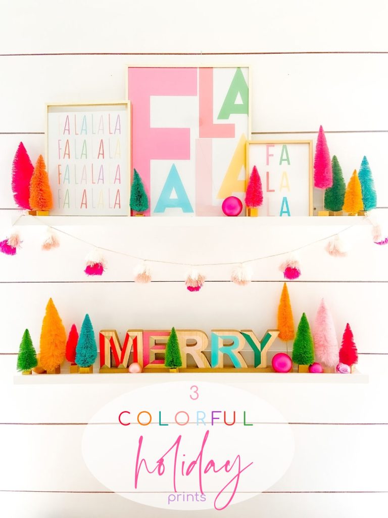 FALALALA Three Colorful Holiday Signs - print them out for instant decor!