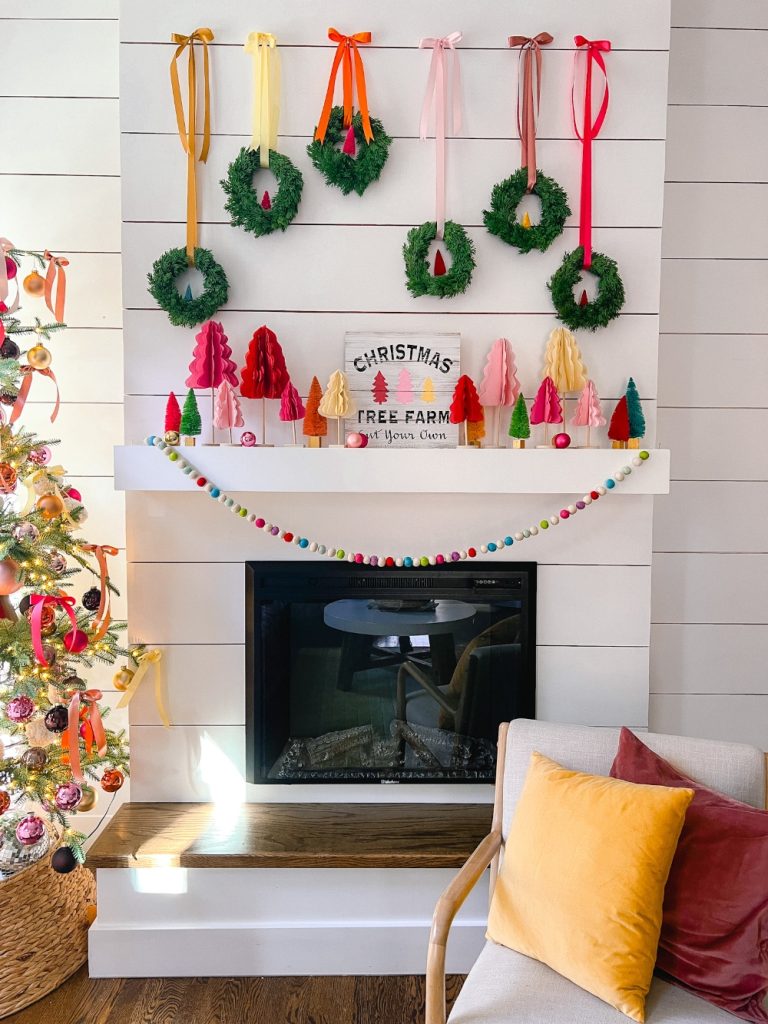 DIY Tissue Paper Holiday Trees - make them in any color for your home!