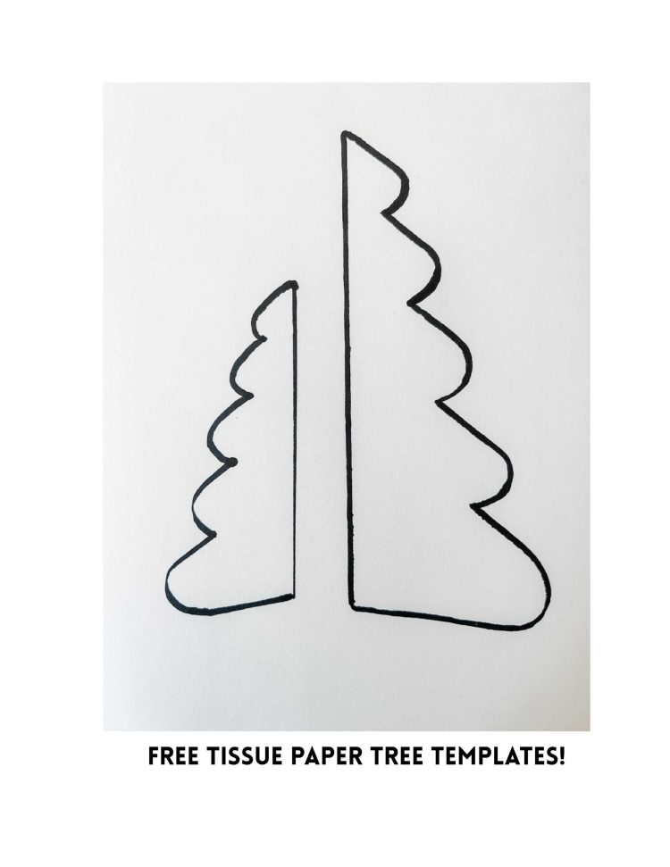 DIY Tissue Paper Holiday Trees - make them in any color for your home!