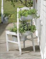 Spring DIY Upcycled Chair Planter- turn a broken chair into a pretty ...