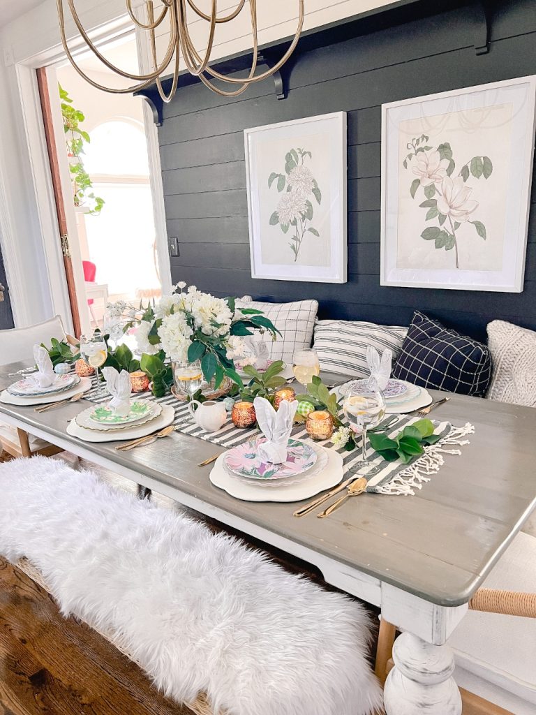 Spring Dining Room Tabescape - 6 ways to create a gorgeous tablescape!