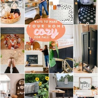 Fall Mantel and DIY Yarn Pumpkin Garland