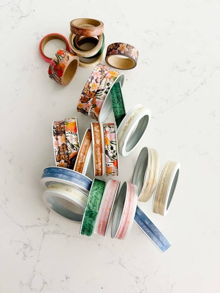 Washi Tape Mason Jar Pumpkin - a fun kids craft!