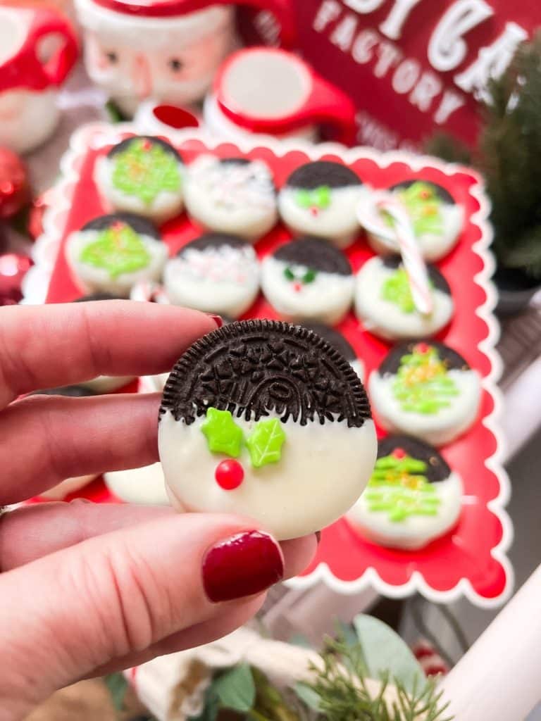 Three Holiday Dipped Oreo Cookies - fun to make with the kids!