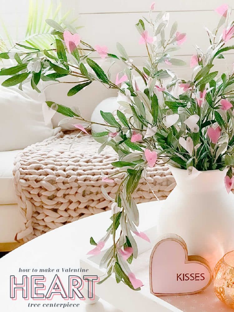 Tissue Paper Valentine Tree Centerpiece - so easy to make!