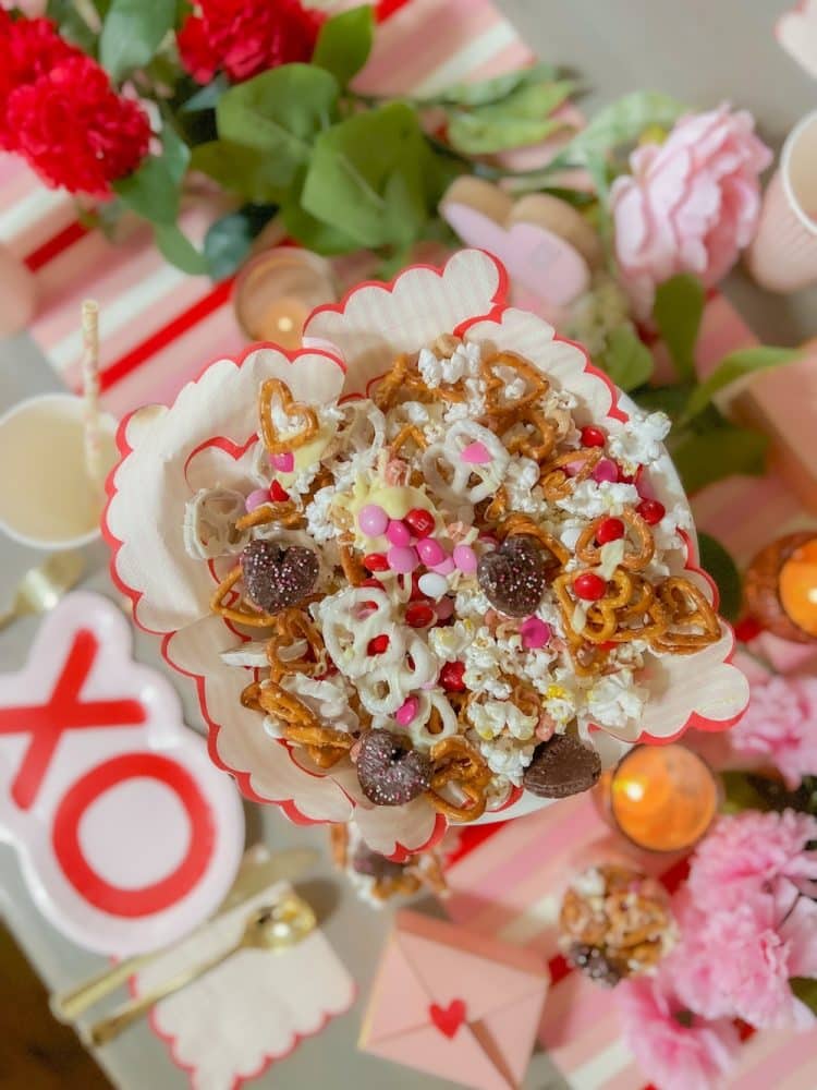 Sweet and Salty Valentine Snack Mix - movie night treat!
