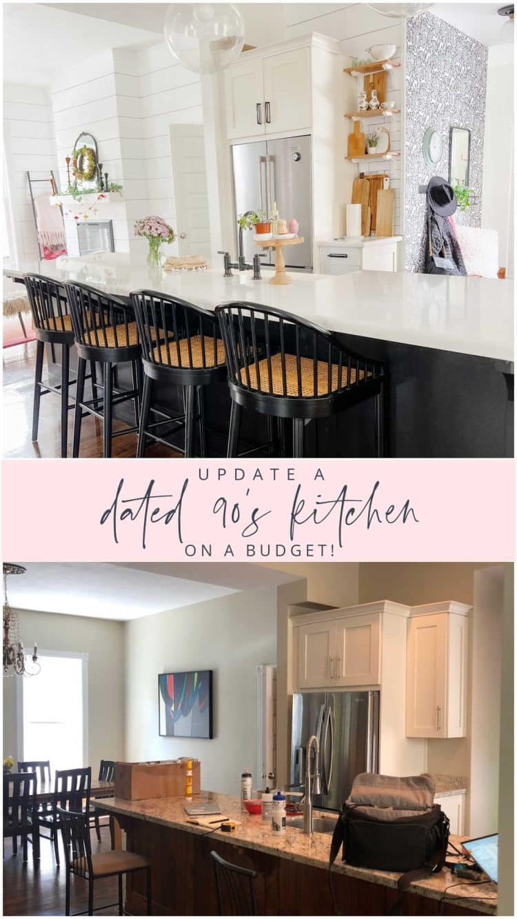 Update a Dated 90's Kitchen on a Budget
