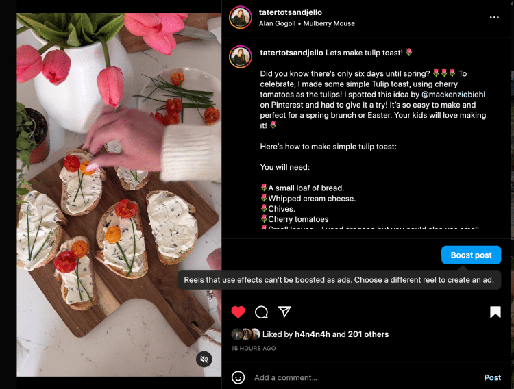 Spring Brunch Tulip Toast - Tatertots and Jello