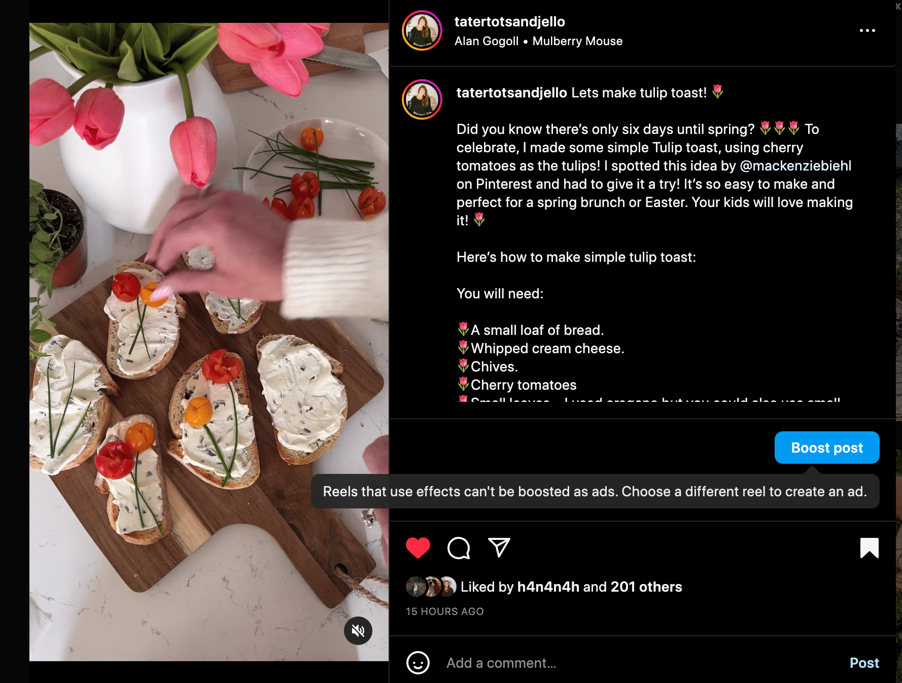 Spring Brunch Tulip Toast - Tatertots and Jello