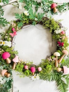 Spring Mushroom and Moss Wreath - so trendy for Spring!