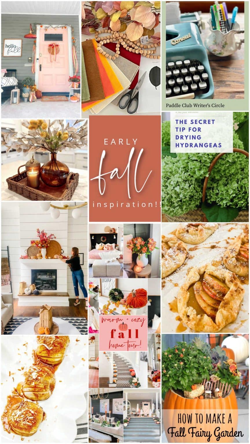 Early Fall Inspiration - Autumn home decor, DIY projects + recipes!
