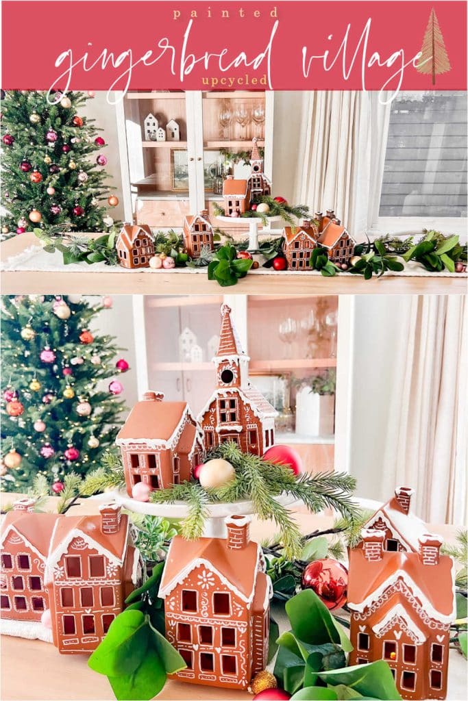 Turn a Ceramic Village into a Gingerbread Village - PB look 4 less!