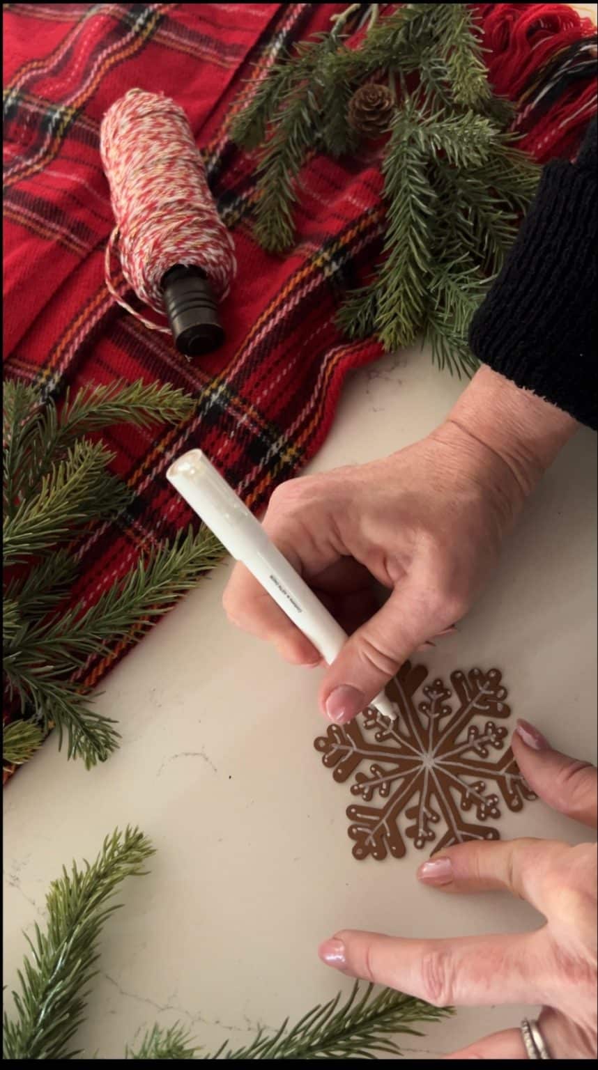 DIY Faux Gingerbread Cookie Ornaments