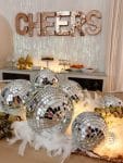Sparkly Silver and Gold New Year's Eve Party Ideas - Disco-theme!