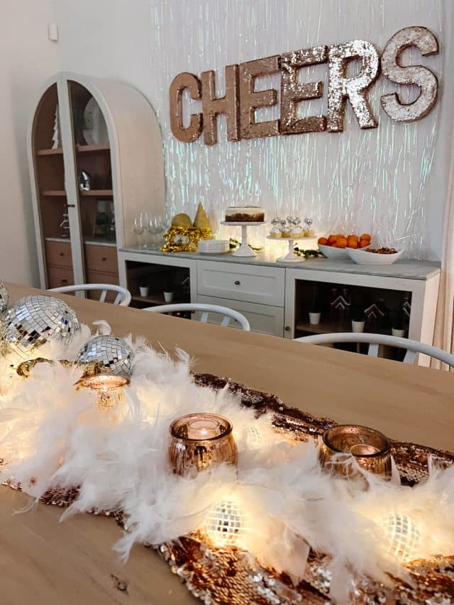 Sparkly Silver and Gold New Year's Eve Party Ideas - Disco-theme!