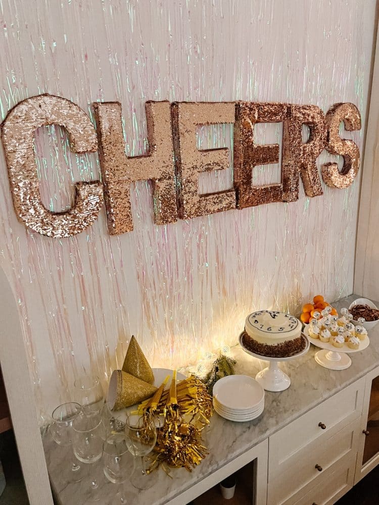Sparkly Silver and Gold New Year's Eve Party Ideas - Disco-theme!