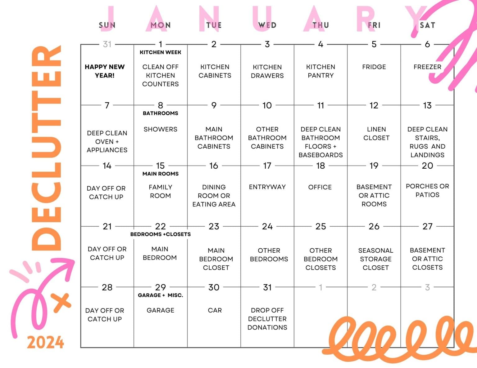 January Declutter Challenge - Organize Your Home in ONE Month!