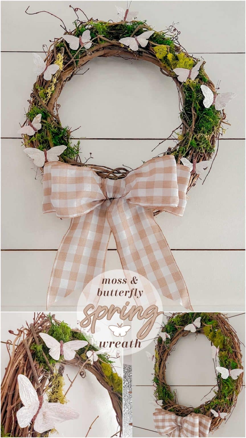 Spring Moss and Butterfly Wreath - and 5 DIY Spring Wreaths!