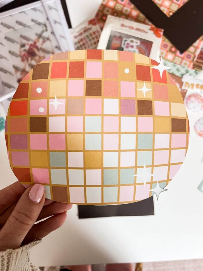 DIY Disco Ball Art - use scrapbook paper to make adorable art!