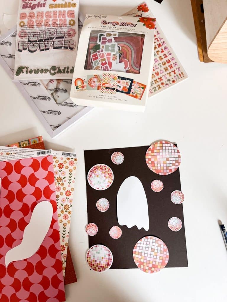 DIY Disco Ball Art - use scrapbook paper to make adorable art!