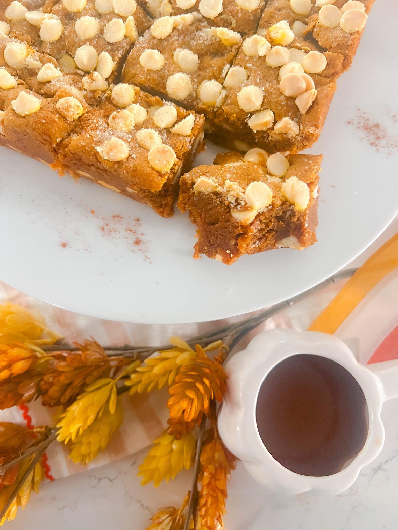 Brown Butter Pumpkin Chocolate Chip Bars - the perfect fall treat!