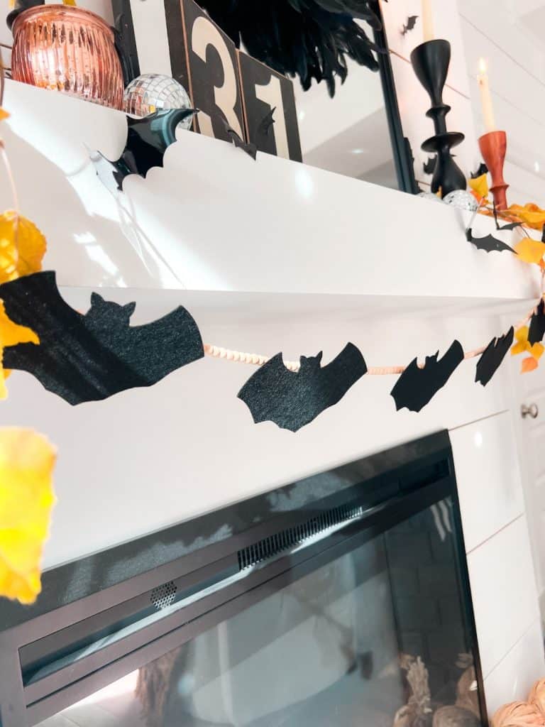 DIY Halloween Bat Mantel Ideas - Tatertots and Jello