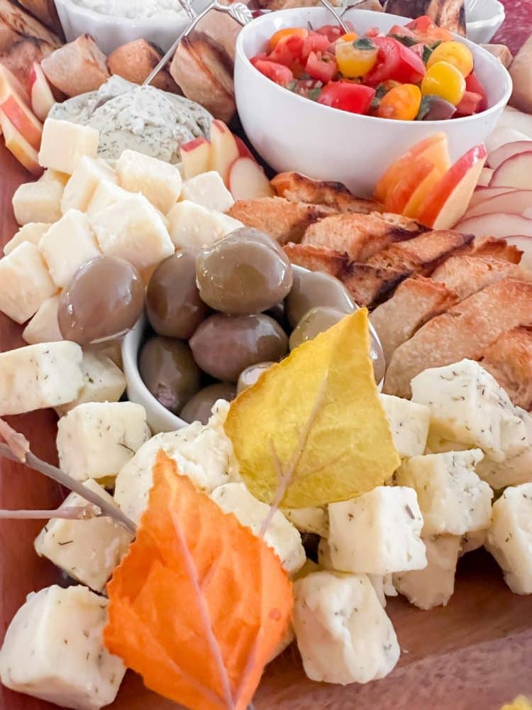 Fall Bruschetta Charcuterie Board - fresh and so fun to customize!