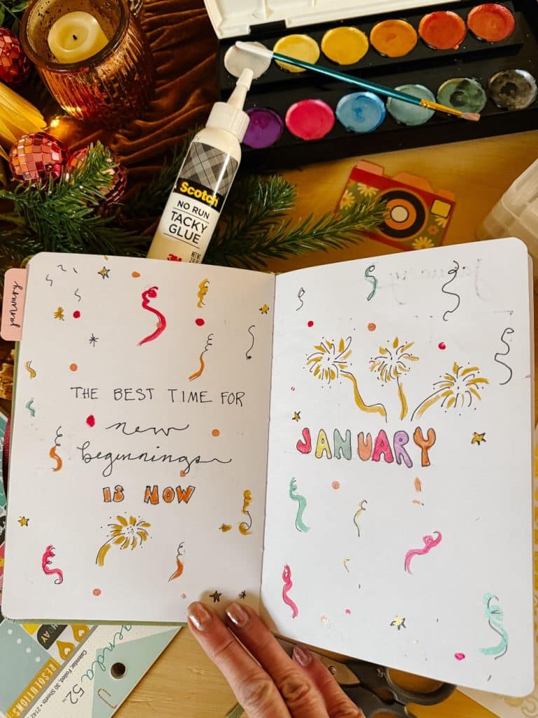 Make a Bullet Journal for the New Year - bestie journal nights!